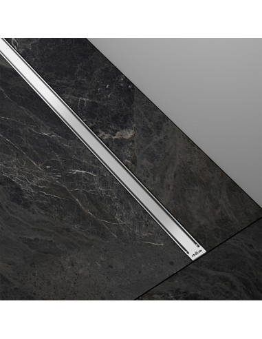Linear Drain Intensi 316 DUO Lin PVD Silver Brushed Adjustable 500 1200 mm